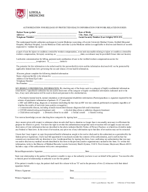 Fillable Online AUTHORIZATION FOR THE RELEASE OF PROTECTED HEALTH ...