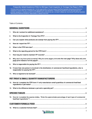 Fillable Online FAQs Document Inspection and Tonnage Fee Report Form ...