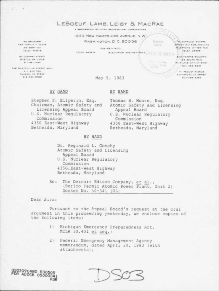 Fillable Online Forwards Michigan Emergency Preparedness Act MCLA 30. ...