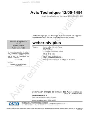 Remplissable En Ligne Avis Technique 12/05-1454 Fax Email Imprimer ...