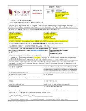 Fillable Online Get the free SAP Solicitation Number: Date Issued ...