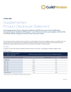 Fillable Online SUPPLEMENTARY PRODUCT DISCLOSURE STATEMENT Fax Email ...