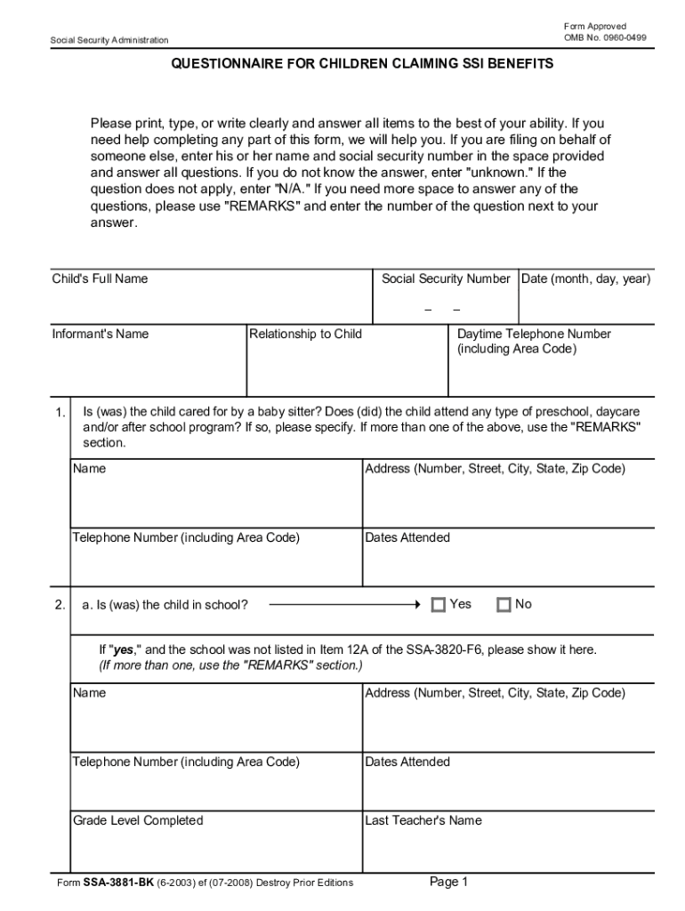 Fillable Online 15 Printable social security benefits application form ...