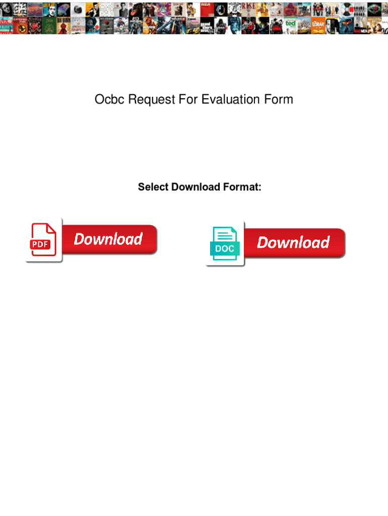 Fillable Online Ocbc Request For Evaluation Form chez. Ocbc Request For ...