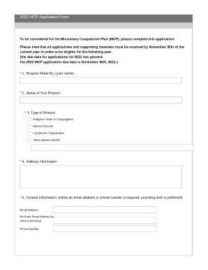 Fillable Online 2022 MCP Application Form Survey Fax Email Print ...