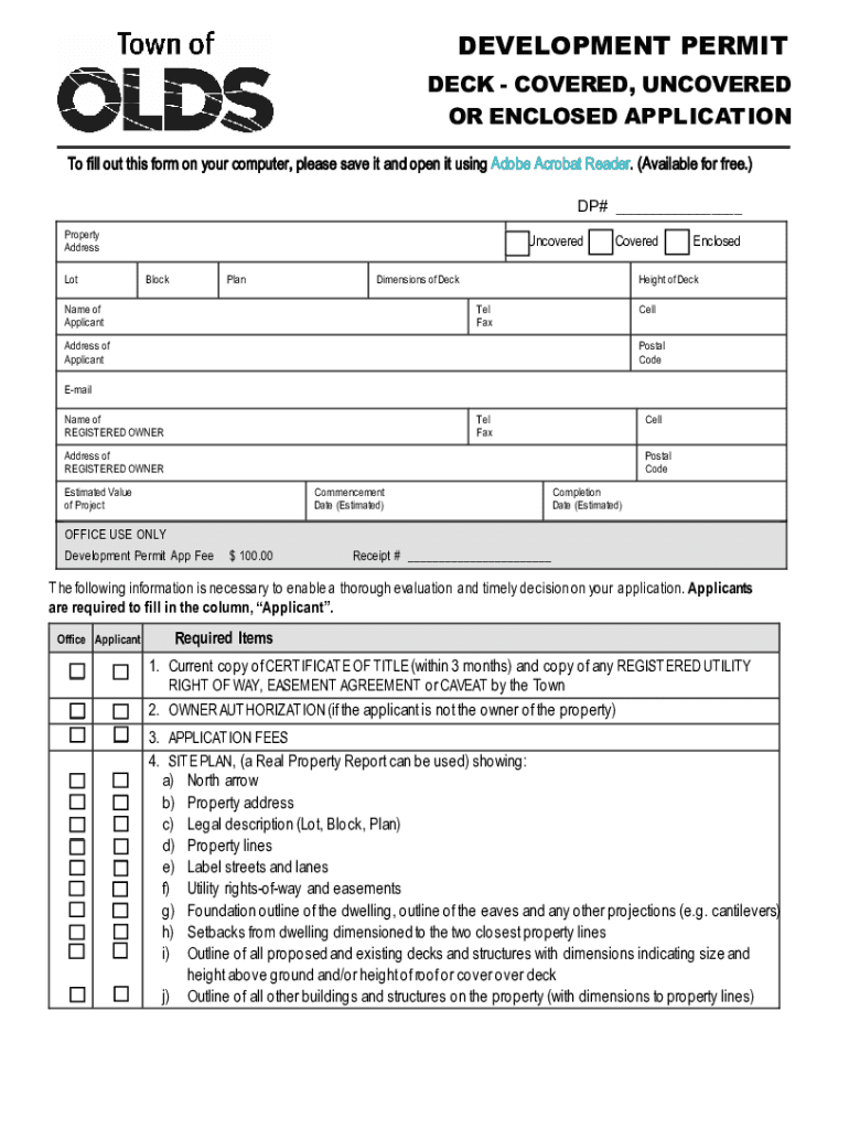 Fillable Online Deck Form Fax Email Print - pdfFiller