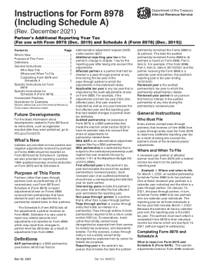 Fillable Online Instructions for Form 8978 (Including Schedule A) (Rev ...