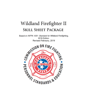 Fillable Online Wildland Firefighter II Skill Sheet Package Fax Email ...
