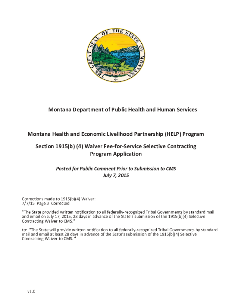 Fillable Online leg mt dphhs.mt.govassetswaiversMontana Department of ...