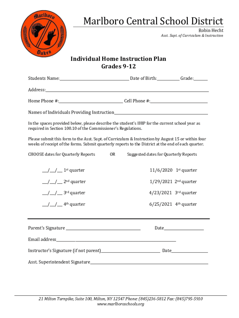 Fillable Online ny24000063.schoolwires.netcmslibIndividual Home ...