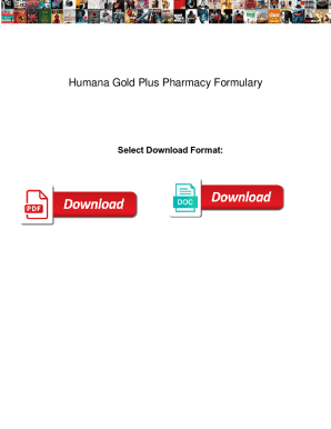 Fillable Online Humana Gold Plus Pharmacy Formulary. Humana Gold Plus ...