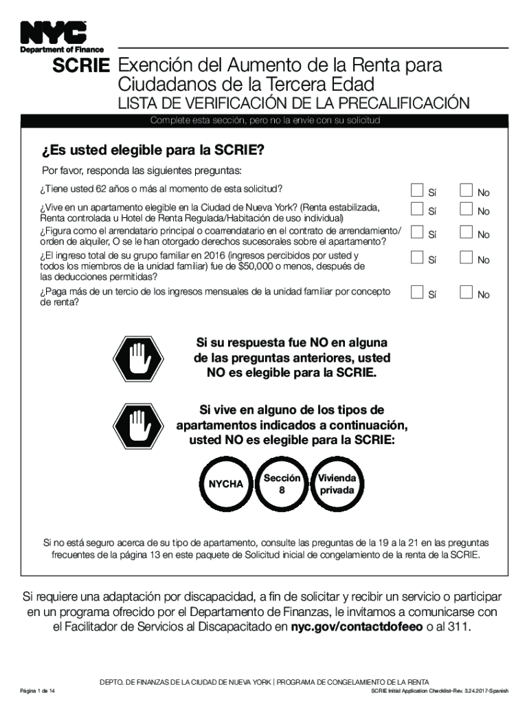 Fillable Online www1.nyc.govassetsrentfreezeExencin del Aumento de la ...