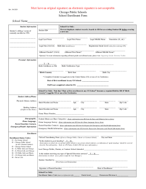 Fillable Online Student Enrollment Packet - School Name Fax Email Print ...