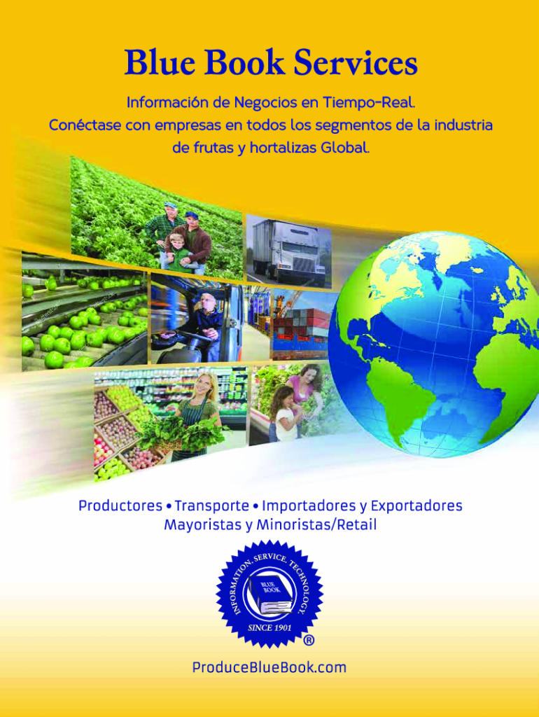 Fillable Online Bienvenidos a Blue Book ServicesProduce Blue Book Fax ...