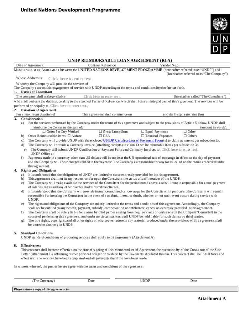 Reimbursable Loan Agreement ENG - undp.org - popp undp Doc Template | pdfFiller