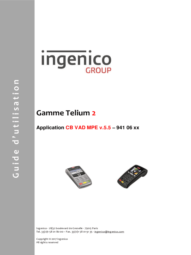 Fillable Online Gamme Telium 2 - Application CB VAD MPE v.5.5 ...