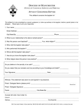 Fillable Online Affidavit Concerning The Freedom To Marry Fax Email ...