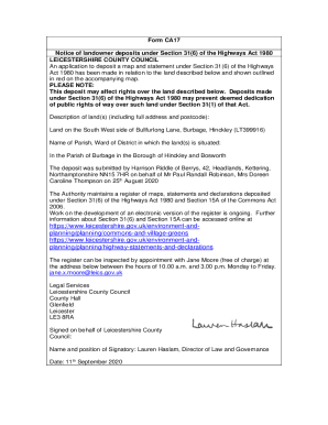 Fillable Online Notice form CA17 Fax Email Print - pdfFiller