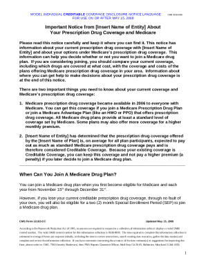 Fillable Online Cms 10182 Cc Model Individual Creditable Coverage ...