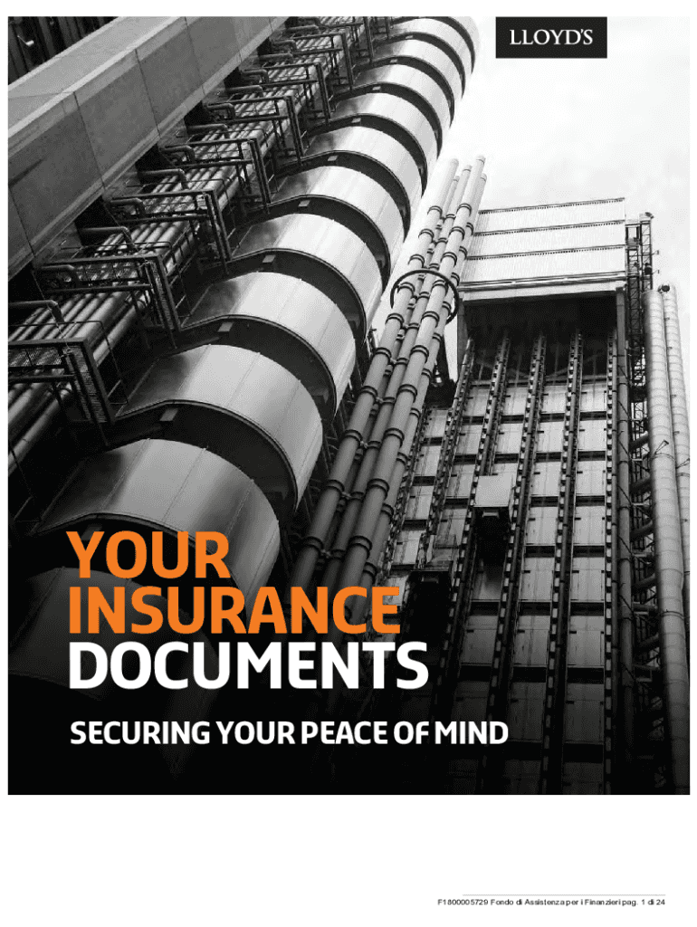 Fillable Online YOUR INSURANCE DOCUMENTS SECURING YOUR PEACE OF MIND ...