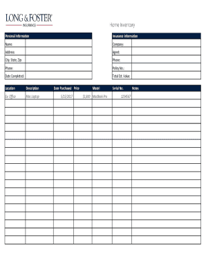 Fillable Online Fillable Online Personal Information Insurance ...