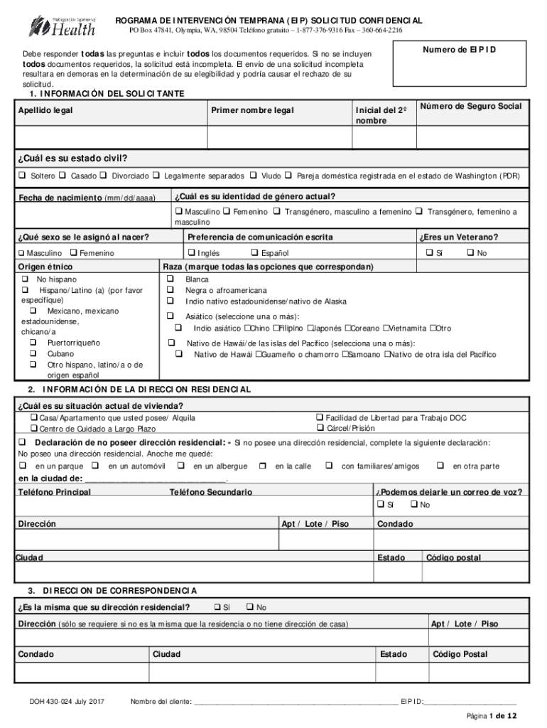 Fillable Online ADAP and EIP Program :: Washington State Department of ...