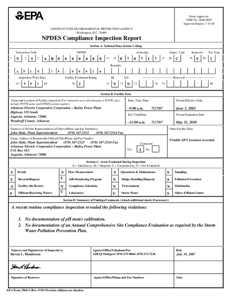 Fillable Online www.adeq.state.ar.us downloads WebDatabasesNPDES ...