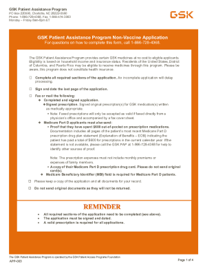 Fillable Online www.gskforyou.com content damGSK Patient Assistance ...