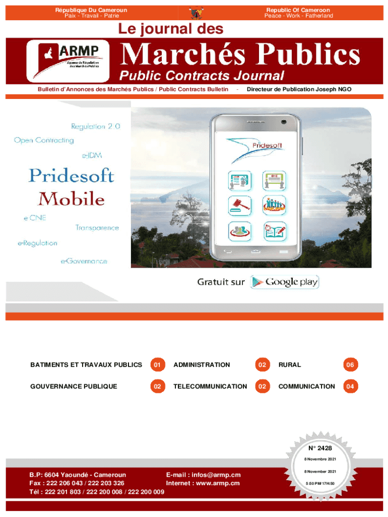Fillable Online R©publique Du Cameroun Republic Of Cameroon .dâ ... Fax Email Print - pdfFiller