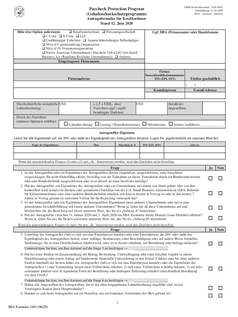 Fillable Online Form 6059B Customs Declaration -German (Fillable) Fax ...