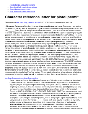Fillable Online Get Sample Character Letter For Gun Permit - US Legal ...