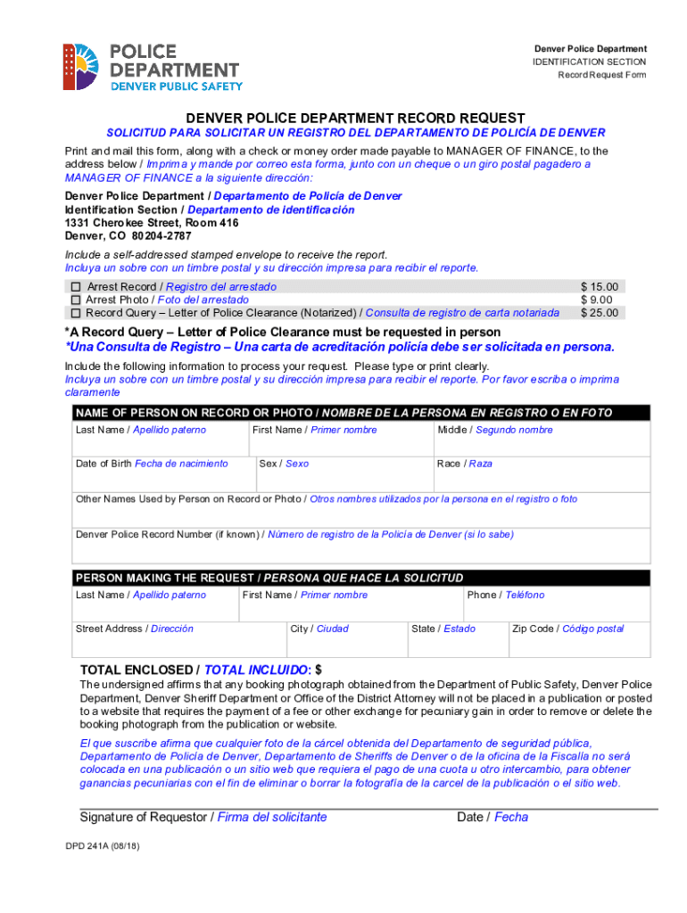 Denver police report: Fill out & sign online | DocHub