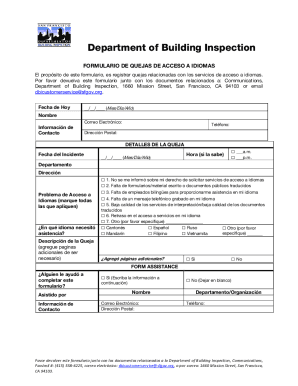 Fillable Online SPANISH COMPLAINT FORM.docx Fax Email Print - pdfFiller