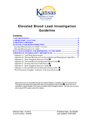 Fillable Online CDC - Lead - Recommended Actions Based on Blood Lead ...