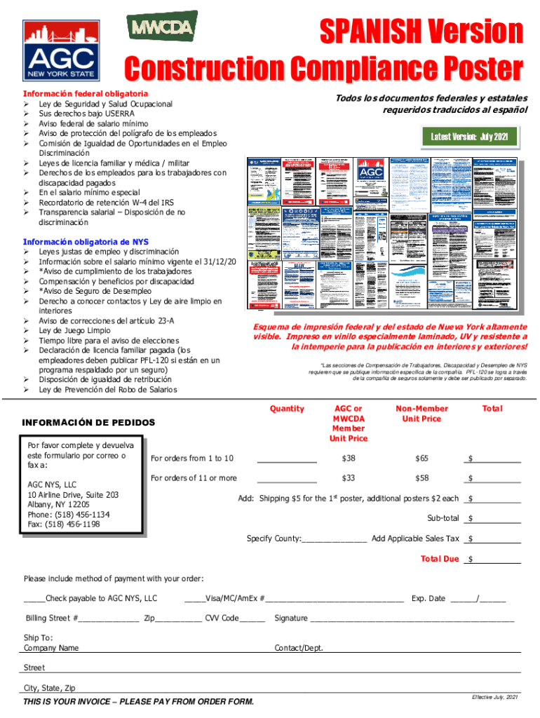 Fillable Online Federal Your Rights Under USERRA (Spanish) Poster ...