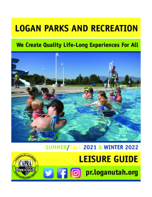 Fillable Online LOGAN PARKS AND RECREATION LEISURE GUIDE Fax Email ...