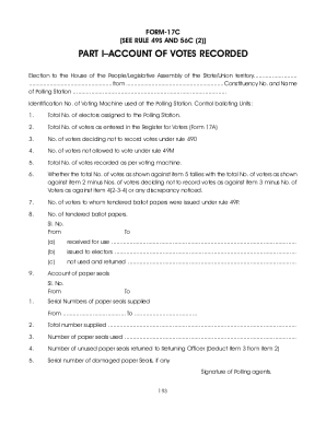 Fillable Online FORM-17C SEE RULE 49S AND 56C (2) PART IACCOUNT Fax Email Print - pdfFiller