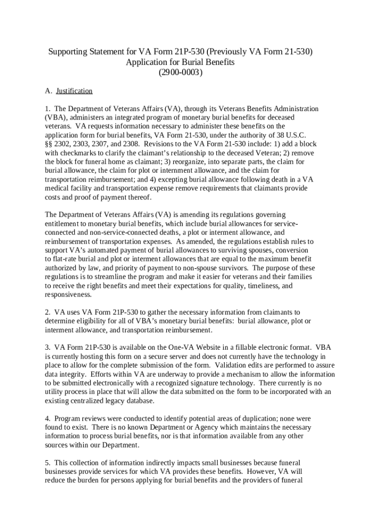 Fillable Online omb.reporticr201501/2900/012Supporting Statement for VA ...