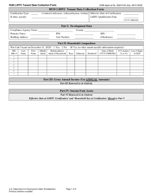 Fillable Online HUD LIHTC Tenant Data Collection Form Fax Email Print ...