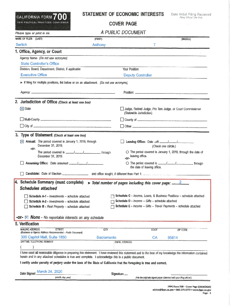 Fillable Online sco ca sco.ca.gov Files-EO Form700DeputyControllerForm ...