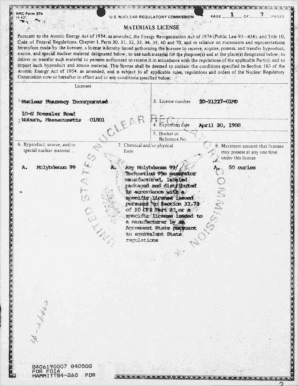 Fillable Online NRC Form 313Application For Materials License - Nuclear ...
