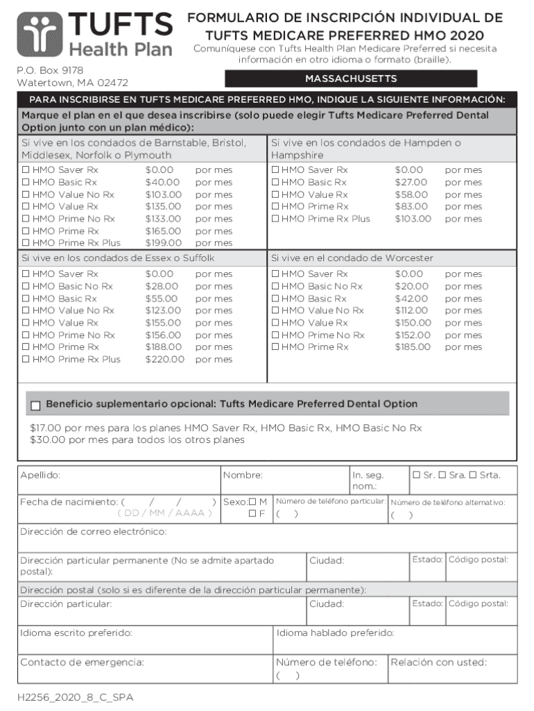 Fillable Online Fillable Online Formulario de inscripcin en el plan ...