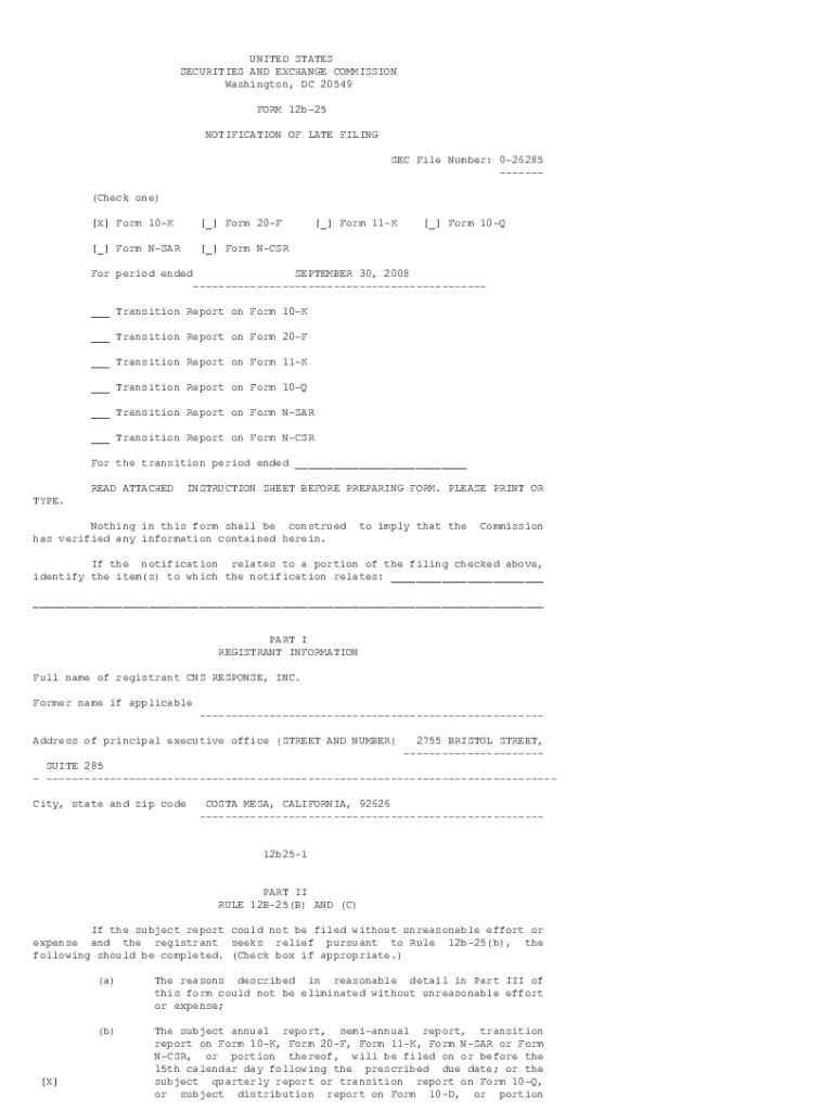 Fillable Online Form NT-10K Extension of filing form 10-K - SEC.gov Fax ...