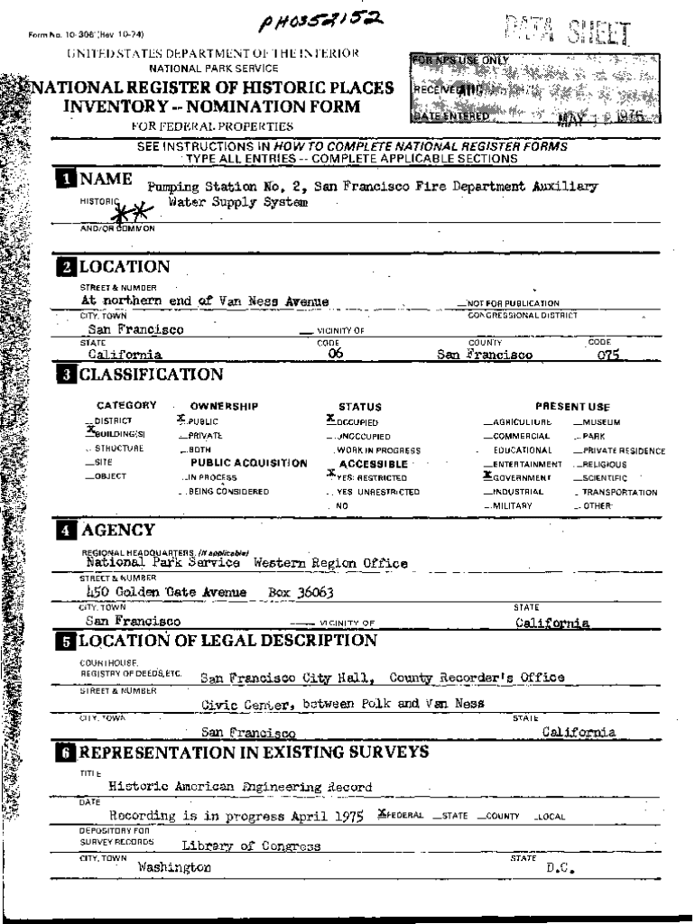 Fillable Online PDF national register of historic places inventory ...