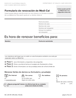 Fillable Online Medi-Cal Renewal Form, Non-MAGI. Complete this Medi-Cal ...