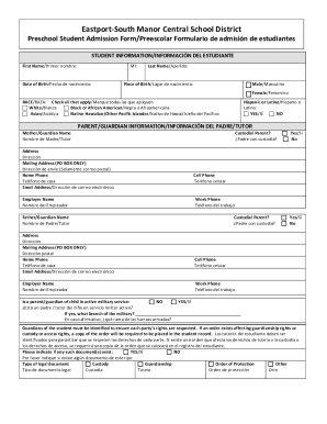 Fillable Online Admission Forms Preschool CPSE.pdf - Eastport-South ...