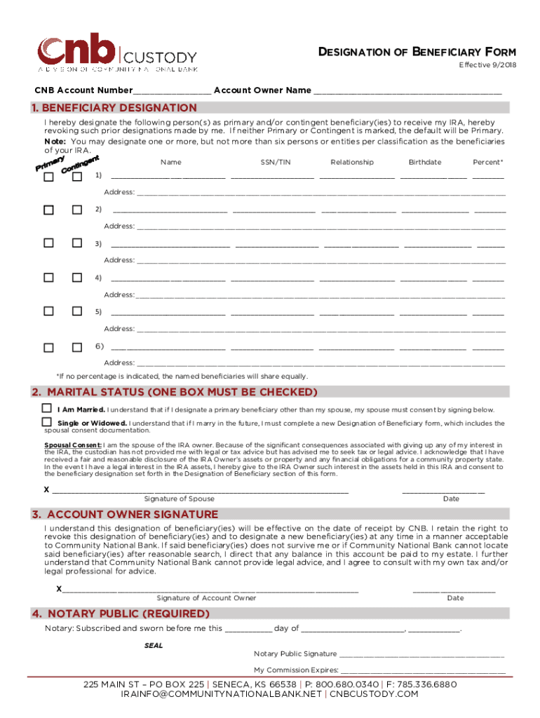 Fillable Online Merill Beneficiary Designation Form - Merrill Lynch ...