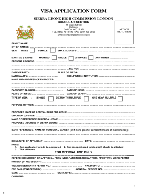 Fillable Online Get the free VISA APPLICATION FORM - Travel Visas ...