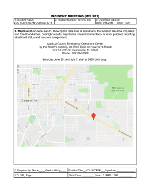 Fillable Online ICS Form 201, Incident Briefing - Ohio Emergency ...