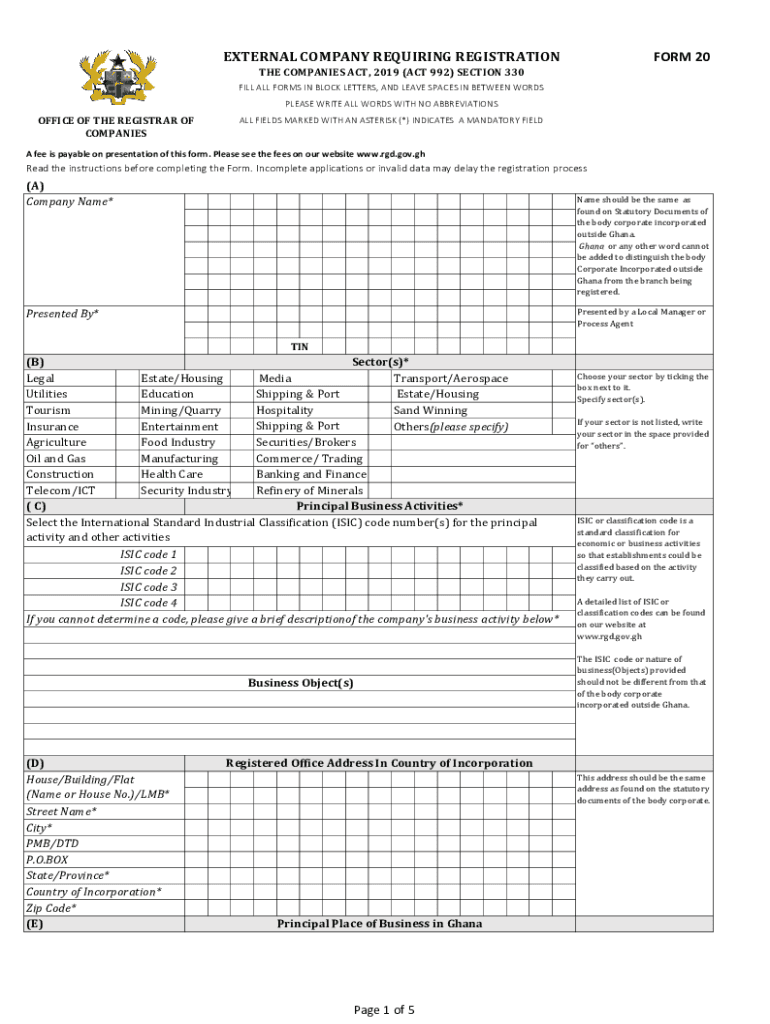 Fillable Online Types of Companies in Ghana - HG.org Fax Email Print ...